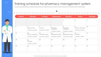 Training Schedule For Pharmacy Management System Strategic Plan For ...