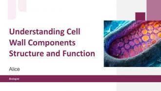 Understanding Cell Wall Components Structure And Function PPT Slides ST AI