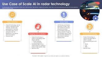 Use Case Of Scale AI In Radar Technology Developing AI And ML Model Ppt Slide AI SS V PPT Template