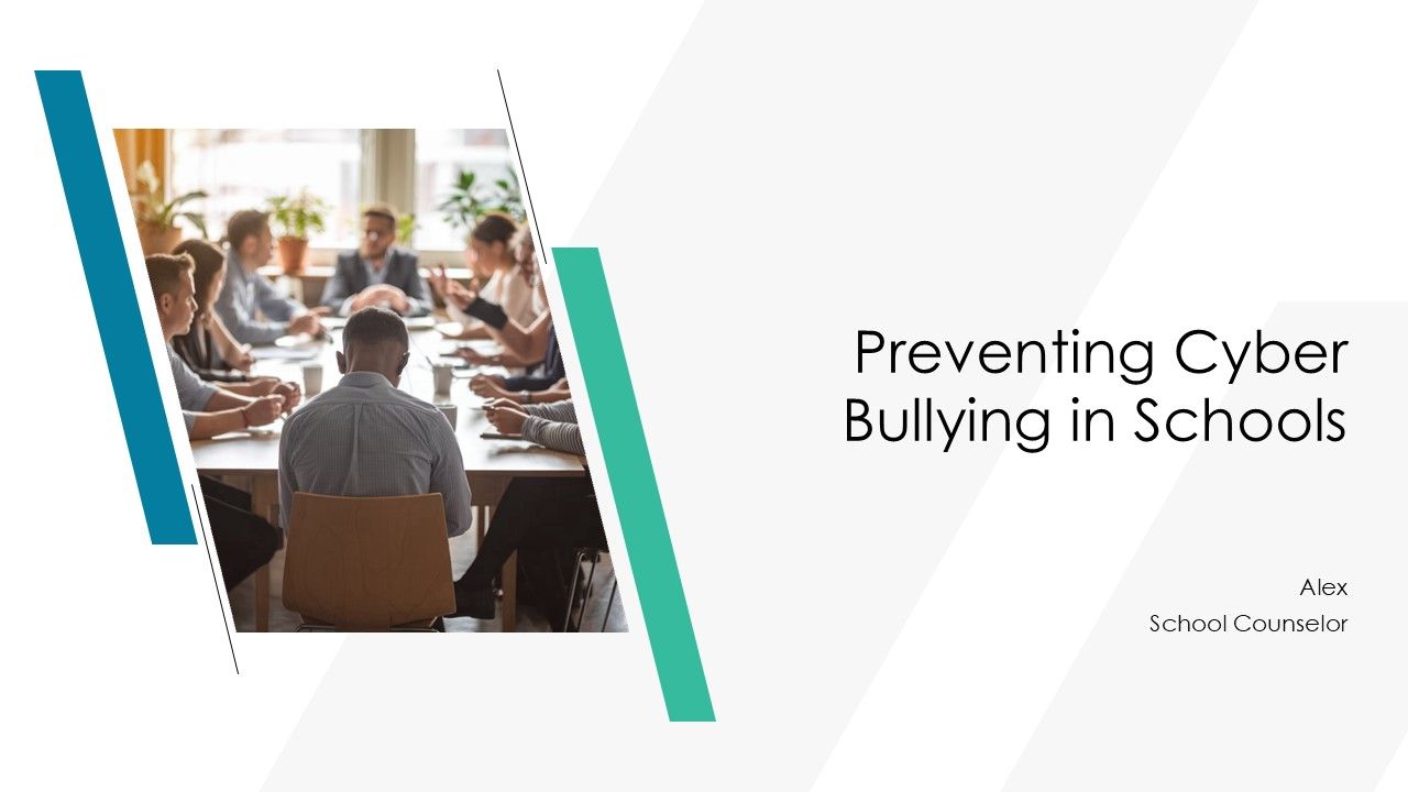 Preventing Cyber Bullying In Schools PPT Template AT