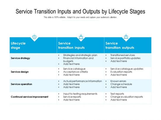 Service Transition Plan Slide Team