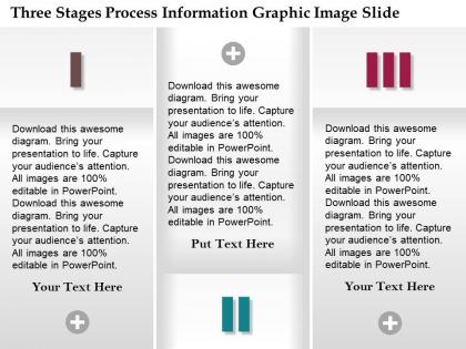 0914 Business Plan Three Stages Process Information Graphic Image Slide ...