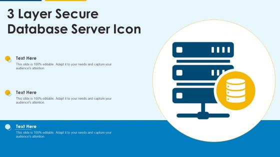 3 Layer Secure Database Server Icon PowerPoint Presentation and Slides PPT Sample | SlideTeam