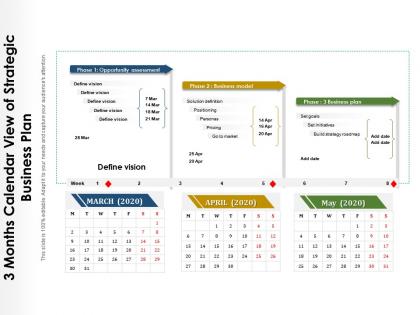 3 Month Calendar View - SlideTeam