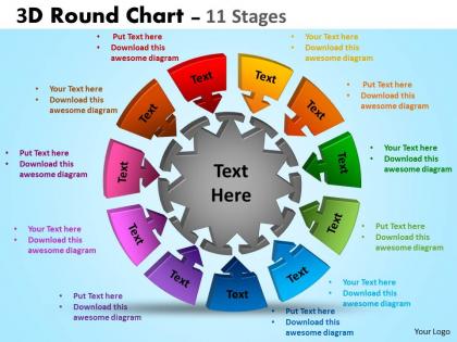 3d Round Chart 3 Stages PowerPoint Presentation and Slides | SlideTeam