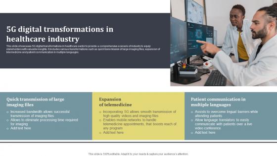 5G Digital Transformation In Healthcare PowerPoint Presentation and Slides | SlideTeam