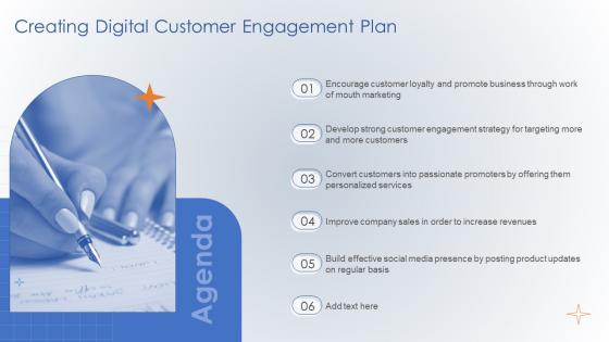 Agenda Creating Digital Customer Engagement Plan Ppt Powerpoint ...