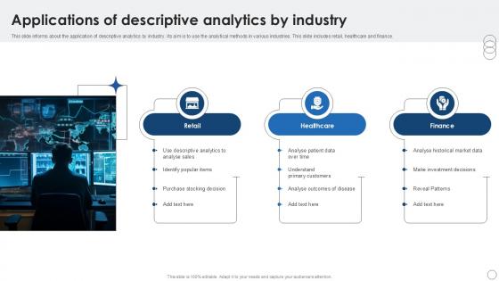 Applications Of Descriptive Analytics PowerPoint Presentation and Slides PPT Example | SlideTeam