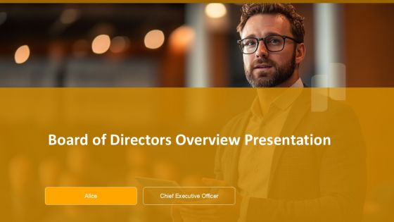 Board Of Directors Overview Presentation PPT Slides ACP