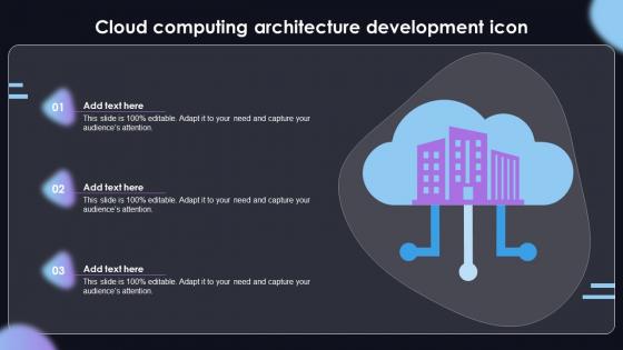 Cloud Computing Architecture Icon Powerpoint Presentation And Slides