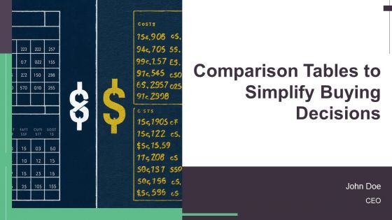 Comparison Tables To Simplify Buying Decisions PPT Information AT