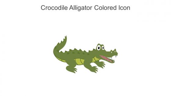 Crocodile Alligator Colored Icon In Powerpoint Pptx Png And Editable ...