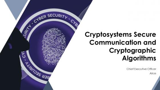 Cryptosystems Secure Communication Cryptographic Algorithms Ppt Slides St Ai Ppt Slide