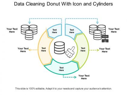 Data Cleaning Icon - SlideTeam