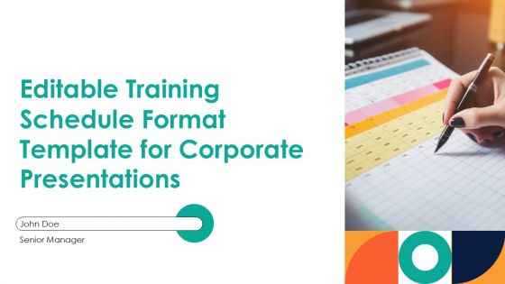 Editable Training Schedule Format Template For Corporate Presentations ...