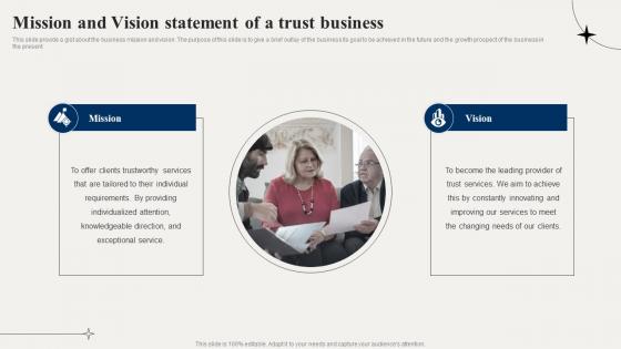 Financial Advisory Mission And Vision Statement Of A Trust Business BP ...