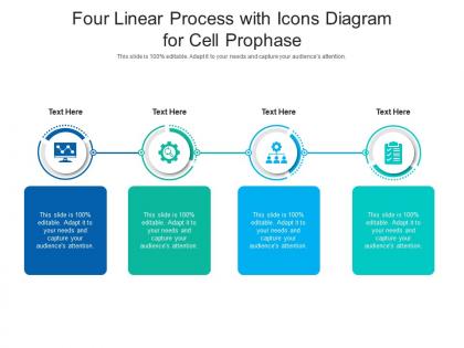 Four Linear Process With Icons Diagram Infographic PowerPoint ...
