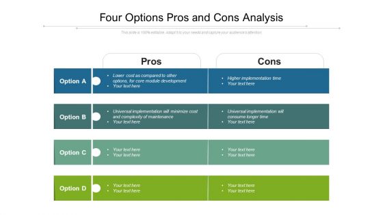 Pros And Cons Of Multiple Options - Slide Team