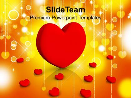 Image Of Red Hearts Over Stylish Background Powerpoint Templates Ppt ...