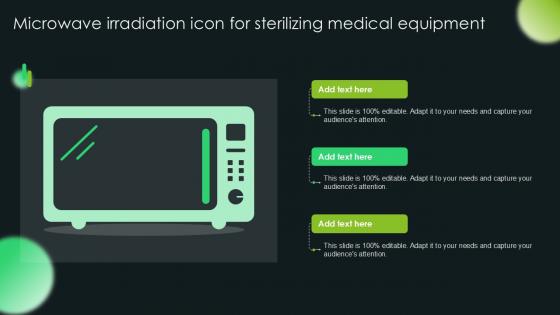Microwave Irradiation Icon For Sterilizing Medical Equipment Ppt ...