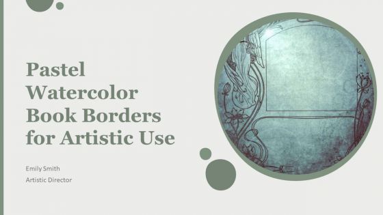 Pastel Watercolor Book Borders For Artistic Use PPT Graphics AT