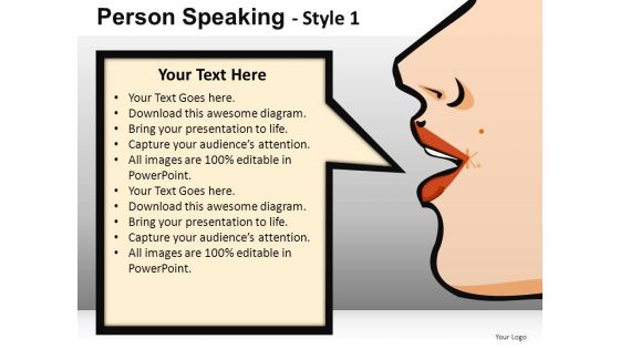 Person Speaking Style 1 Powerpoint Presentation Slides DB | PowerPoint ...