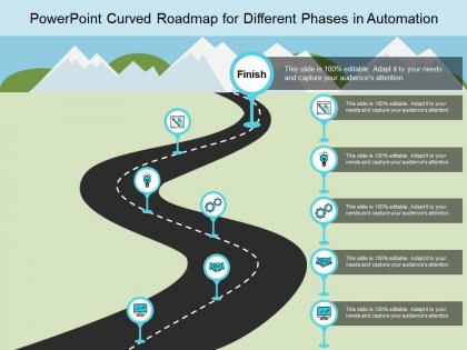 Curved Roadmap - SlideTeam