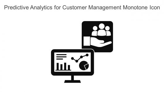 Predictive Analytics For Customer Management Monotone Icon In Powerpoint Pptx Png And Editable