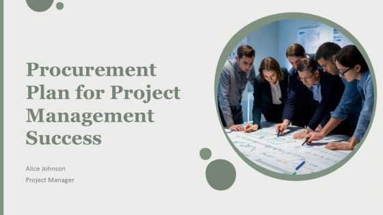 Procurement Plan For Project Management Success PPT Sample AT