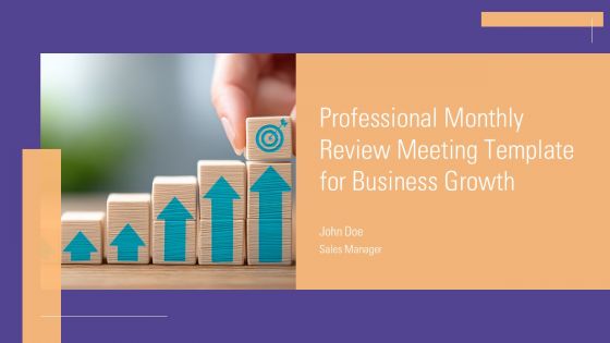 Professional Monthly Review Meeting Template For Business Growth PPT H