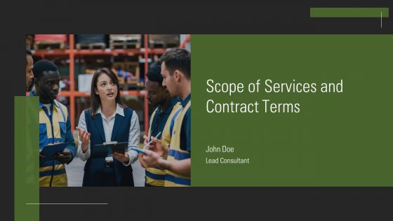 Scope Of Services And Contract Terms PPT Information AT