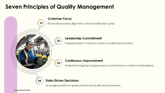 Seven Principles Of Quality Management For Business PPT Guidelines AT