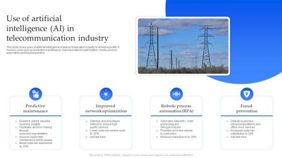AI In Telecommunications PowerPoint Presentation and Slides PPT Template | SlideTeam