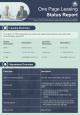 One Page Leasing Status Report Presentation Report Infographic PPT PDF ...