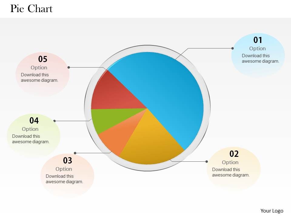 0514 5 Staged Data Driven Pie Chart Powerpoint Slides Powerpoint 8376