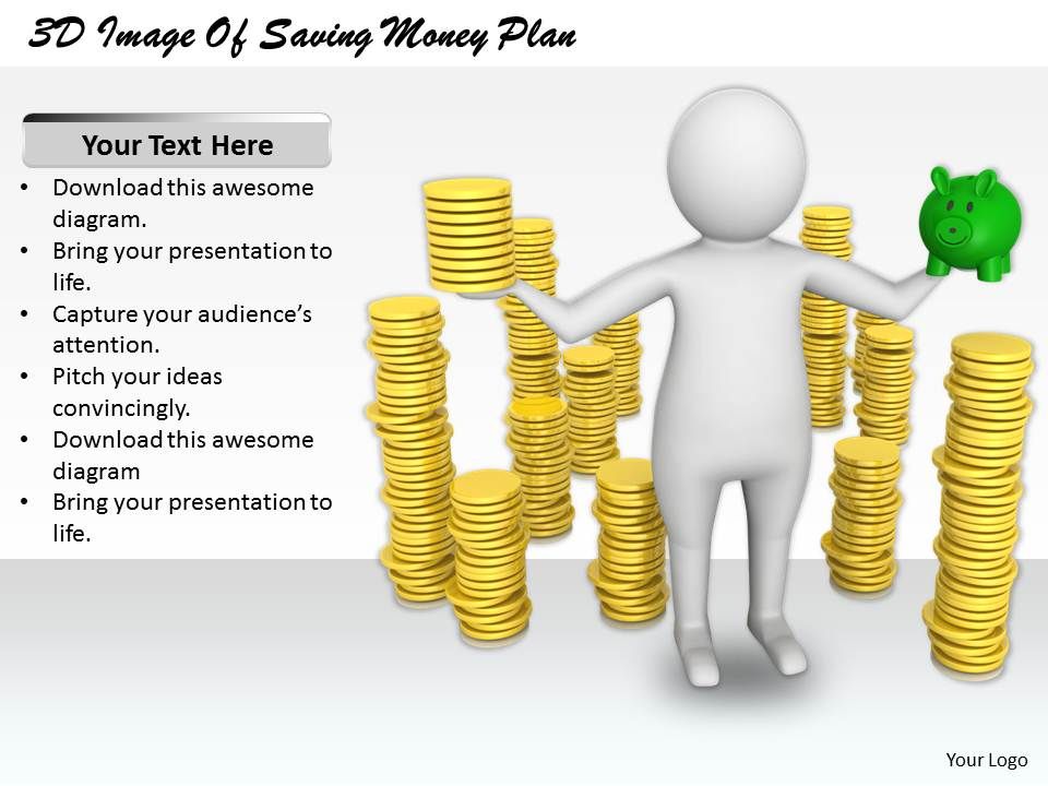 1813 3D Image Of Saving Money Plan Ppt Graphics Icons Powerpoint ...