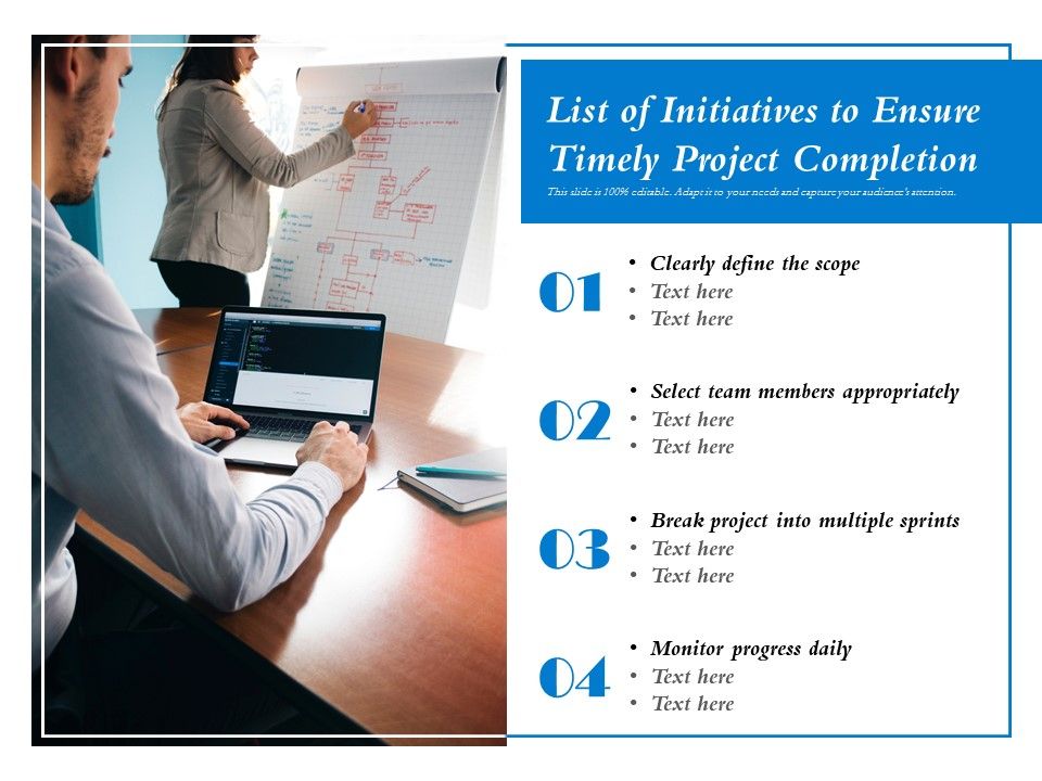 List Of Initiatives To Ensure Timely Project Completion | Presentation ... List Of Initiatives To Ensure Timely Project Completion | Presentation ...