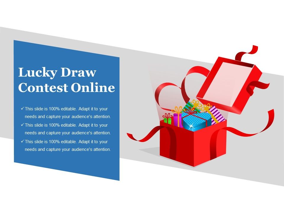 Lucky Draw Contest Online Sample Of Ppt Presentation | PowerPoint Slide ...