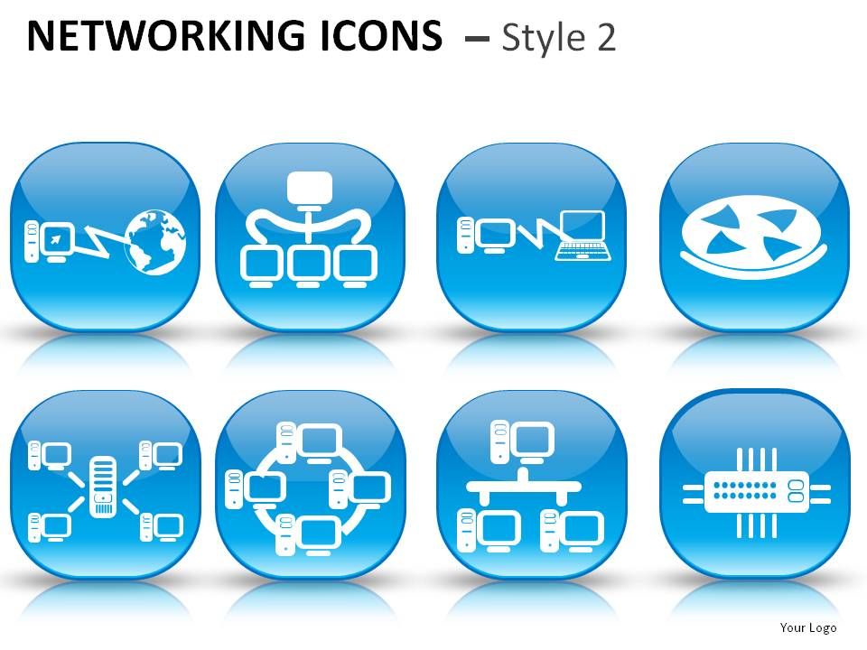 Networking Icons Style 2 Powerpoint Presentation Slides Powerpoint Slide Clipart Example Of