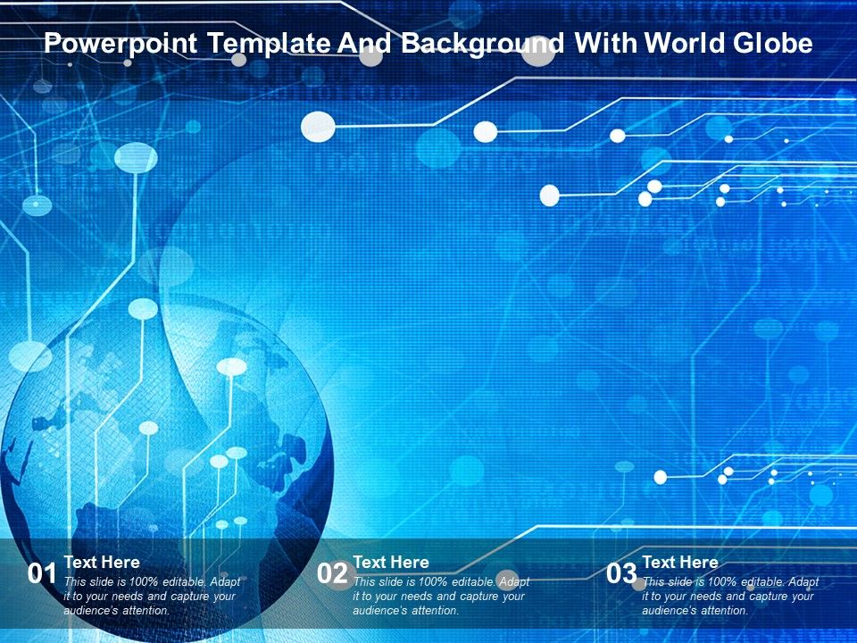 Powerpoint Template And Background With World Globe Presentation Graphics Presentation
