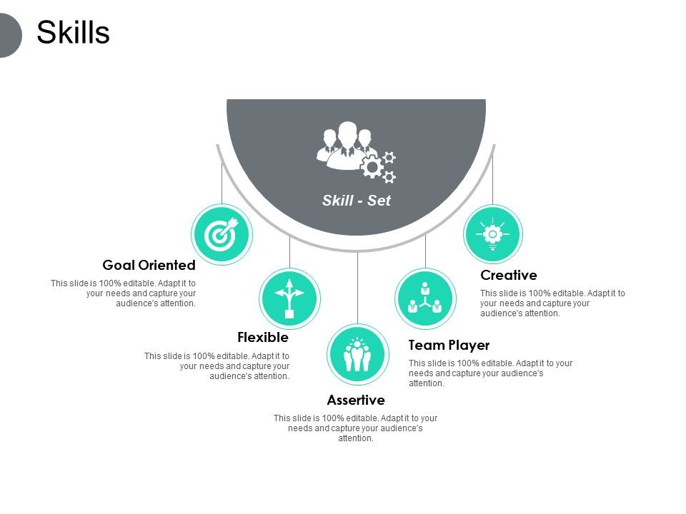 Skills Team Player Goal Oriented Ppt Powerpoint Presentation Pictures Graphic Tips